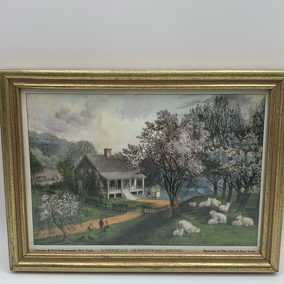 CURRIER /IVES | Wall Decor | Vintage Currier Ives Lithograph Print ...
